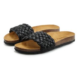 Vivance Damen Pantolette "Mule, Sandale, offener Schuh, Sommerschuh", Gr. 37, schwarz, Obermaterial: 65% Lederimitat, 35% Polyester. Decksohle: 100%