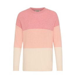 oxmo Damen Strickfleece-Pullover "Strickpullover OXIManny", beige, Gr. M, Obermaterial: 50% Viskose CV. 28% Polyester PES. 22% Polyamid PA., Pullover