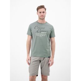 Lerros Herren T-Shirt "T-Shirt aus 100 % Baumwolle mit Brustprint", gr&uuml;n, Gr. S, 100% Baumwolle, Shirts