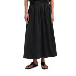 Marc O'Polo MARC O'POLO Damen Webrock "aus Popeline-Stretch", schwarz, Gr. 38, unifarben, Obermaterial: 60% Baumwolle, 38% Polyester, 2% Elasthan, R&ouml;cke
