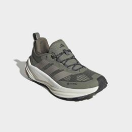 adidas terrex Herren Wanderschuh "FREE HIKER 3 LOW GORE-TEX", Gr. 45, gr&uuml;n, Synthetik, Textil, Schuhe, wasserdicht dank Gore-Tex Membrane