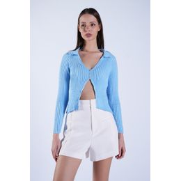 Trend Ala&ccedil;atı Stili Strickjacke Damen Gr&ouml;&szlig;e L himmelblau