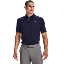 Under Armour Herren Poloshirt "Tech Polo", grau, Gr. M, Jersey, Obermaterial: 100% Polyester, Shirts, gerader Rumpfabschluss, normale Schnittform,