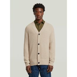 G-Star Raw G-STAR Herren Cardigan "Essential Cardigan Knit"dk brick, Gr. XXL, Obermaterial: 70% Wolle, 25% Polyester, 5% Andere Materialien, Strickjacken