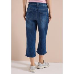 Cecil Damen Loose-fit-Jeans, blau, Gr. 26, unifarben, Jeans, 78% Baumwolle, 20% Polyester, 2% Elasthan, Jeans, mit Wide Legs