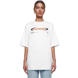 Trueprodigy Damen Oversize-Shirt "Ravi F Logo Print Oversized Rundhals", wei&szlig;, Gr. XXL, Obermaterial: 100% Baumwolle CO., Shirts