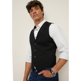 Bruno Banani Herren Kurzweste, schwarz, Basic, Gr. 42, unifarben, Obermaterial: 70% Polyester, 30% Viskose. Futter: 100% Polyester, Westen, mit