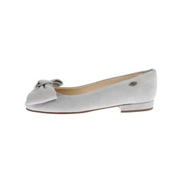 XAVER LUIS Schuhmanufaktur Ballet Flats 'PAULINA - mit gro&szlig;er Lederschleife' female size 40 Light grey