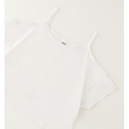 IDO M&auml;dchen T-Shirt "GIRL SUMMER T-SHIRT", wei&szlig;, Gr. 128, 100% Baumwolle, Shirts