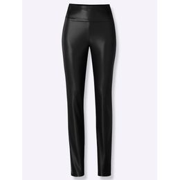 Lady Damen Leggings, schwarz, Gr. 40, unifarben, 100% Polyester, Hosen