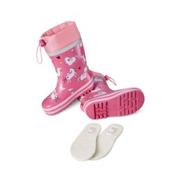 Tchibo - Kinderregenstiefel - Gr. 30-31 - wei&szlig;/print