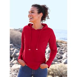 WITT Damen Sweatshirt mit Kapuze, rot, Gr&ouml;&szlig;e 52
