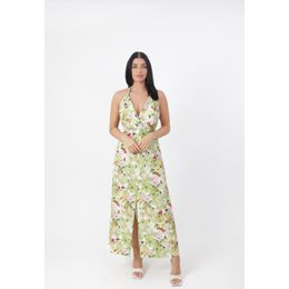 Elara Kleid Damen Gr&ouml;&szlig;e 36/38 grasgr&uuml;n / koralle / wei&szlig; Sommerkleid