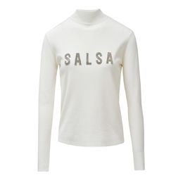 Salsa Jeans Langarm-shirts Damen Gr&ouml;&szlig;e M perlwei&szlig;