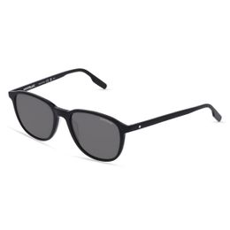 Montblanc MB0149S | Herren-Sonnenbrille | Fassung: Vollrand, Oval, Kunststoff, Schwarz | Glasfarbe: Grau