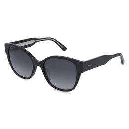Fossil FOS 2170/G/S | Damen-Sonnenbrille | Fassung: Vollrand, Cat Eye, Acetat, Schwarz | Glasfarbe: Grau