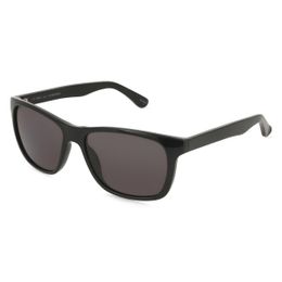 Fielmann LD 046 SUN CL KILIAN | Herren-Sonnenbrille | Fassung: Vollrand, Quadratisch, Acetat, Schwarz Gl&auml;nzend | Glasfarbe: Grau