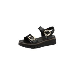 Tamaris Sandale 'Bequeme Keilabsatz-Sandalen aus Leder' Damen Gr&ouml;&szlig;e 38 camel