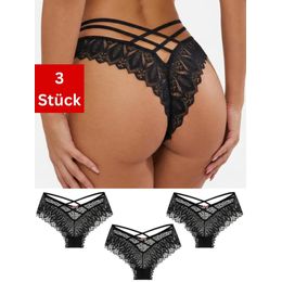 Orchibelle Thong 'Slip (3er-Pack)' female size M Black