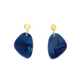 Fr&auml;ulein Wunder Ohrringe 'Acetat Amy' Damen Gr&ouml;&szlig;e 3 x 1.5 cm dunkelblau