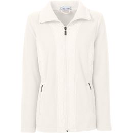 CR&Eacute;ATION L Damen Fleecejacke mit gesteppten Web-Eins&auml;tzen ecru Gr&ouml;&szlig;e 38