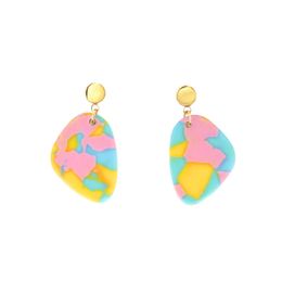 Fr&auml;ulein Wunder Ohrringe 'Acetat Amy' Damen Gr&ouml;&szlig;e 3 x 1.5 cm aqua