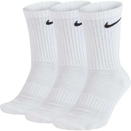 Nike Everyday Cushioned Training Crew Socks (3 Pairs) Bekleidung Unisex wei&szlig; S