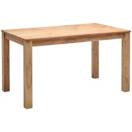 Mid.you Esstisch, Akazie, Holz, Akazie, vollmassiv, Uni, rechteckig, S&auml;ule, 80x76x140 cm, Esszimmer, Tische, Esstische