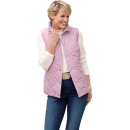 Damen Steppweste mit Stehkragen ros&eacute;, Gr&ouml;&szlig;e 48