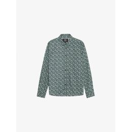 Le Temps Des Cerises Button Up Shirt 'Evans' male size L Turquoise / Yellow / Black / White
