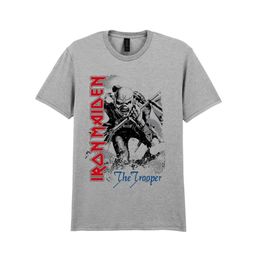 Iron Maiden Shirt 'Iron Maiden Trooper Close-Up T-Shirt' Herren Gr&ouml;&szlig;e XXL grau