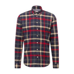 Kronstadt Button Up Shirt 'Dean' male size XXXL Sand / Dark blue / Red