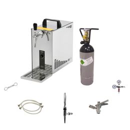 ich-zapfe Komplett Set - Guinness Zapfanlage, Bierzapfanlage Bierkoffer, Durchlaufk&uuml;hler PYGMY 25 1-leitig Trockenk&uuml;hler, 35 Liter/h