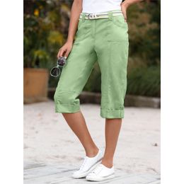 Heine Damen Caprihose, Gr&uuml;n, Gr. 36, Capri-Hose, Material: Baumwolle