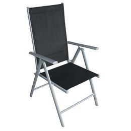 Pharao24.de Terrassen Klappsessel mit Liegefunktion klappbaren Armlehnen (4er Set)