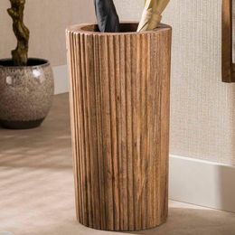 Pharao24.de Schirmst&auml;nder Holz Schirmst&auml;nder in Mangoholz Sandfarben 50 cm hoch