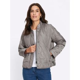 WITT Damen Steppjacke mit Ziern&auml;hten, taupe, Gr&ouml;&szlig;e 38