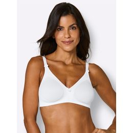SuSa Damen Komfort-BH ohne B&uuml;gel mit Zierschleifchen, wei&szlig;, Gr&ouml;&szlig;e 90B
