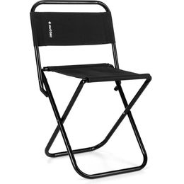 Outtec Klappstuhl, Schwarz, Metall, 1-Sitzer, Quadratisch, 35x58x35 cm, Gartenm&ouml;bel, Gartenst&uuml;hle, Gartenklappst&uuml;hle