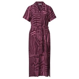 Street One Midikleid mit Bowling-Kragen Damen Gr&ouml;&szlig;e 34 beere Sommerkleid