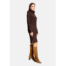 Cartoon Damen Strickkleid "Damen mit Turtle Neck", braun, Gr. 46, Obermaterial: 60% Polyacryl, 30% Polyamid, 8% Wolle, 2% Elasthan, Kleider