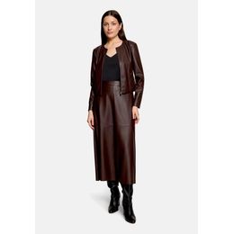 Vera Mont Damen Canvasjacke "Damen mit Rei&szlig;verschluss", braun, Gr. 46, Obermaterial: 100% Polyurethan, 100% Polyester. Besatz: 67% Viskose, 28%