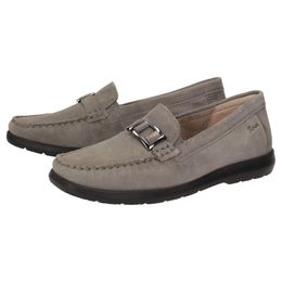 Sioux Damen Slipper "Cortizia-718-H-SC", Gr. 36, grau, Obermaterial: 100% Ziegenveloursleder GOVL. 100% Gummi rubber., Schuhe