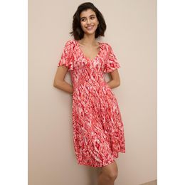 Tamaris Damen Jerseykleid "mit figurumspielender Silhouette, leichtem Tragegef&uuml;hl"pink gemustert, Gr. 36, Rautenmuster, bedruckt, Single Jersey,