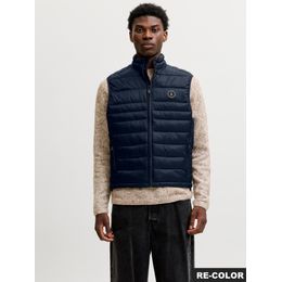 Jack & Jones JACK & JONES Herren Steppweste "JJEKINGSLEY LIGHT BODYWARMER COLLAR NOOS"navy blazer, Gr. L, unifarben, Web, Obermaterial: 100% Nylon, Westen,