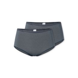 Schiesser Damen Midislip "Modal Essentials", Gr. 46, blau, Single Jersey, Obermaterial: 80% Modal, 10% Elasthan, 10% Polyester, unifarben,