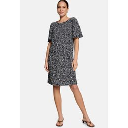 Zero Damen Blusenkleid "Damen mit Blumenprint", schwarz-wei&szlig;, Gr. 38, Obermaterial: 3% Elasthan, 97% Polyester, Kleider, Material