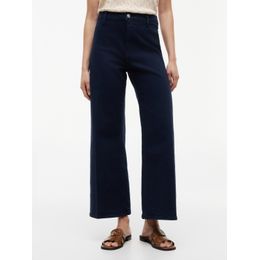 Tommy Hilfiger Damen High-waist-Jeans "WIDE LEG WASHED CLR HW ANKLE"schwarz night navy, Gr. 25, unifarben, Denim/Jeans, Obermaterial: 98% Baumwolle,