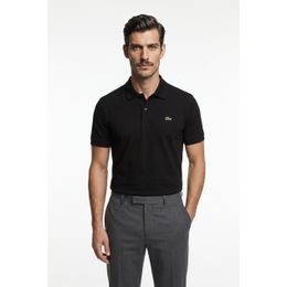 Lacoste Herren Poloshirt, schwarz, Gr. 5, unifarben, Jersey, Obermaterial: 100% Baumwolle, Shirts, Polokragen, Jersey-Qualit&auml;t, gesticktes Krokodil
