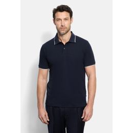 OLYMP Herren Poloshirt "OLYMP Casual Wirk, Polo", blau, Gr. XXL, 70% Baumwolle, 30% Leinen, Shirts